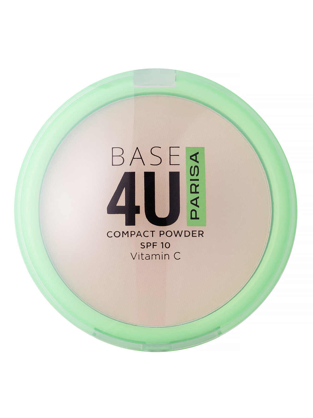 Пудра для лица Parisa Base4U, прессованная, SPF 10, тон: 01 сатин, 7г