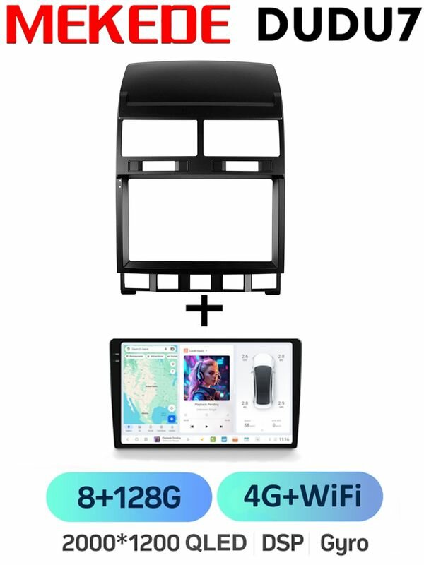 Магнитола 9" Mekede DUDU7 8/128 Gb для Volkswagen Touareg GP 2002-2010 F1 carpay Android