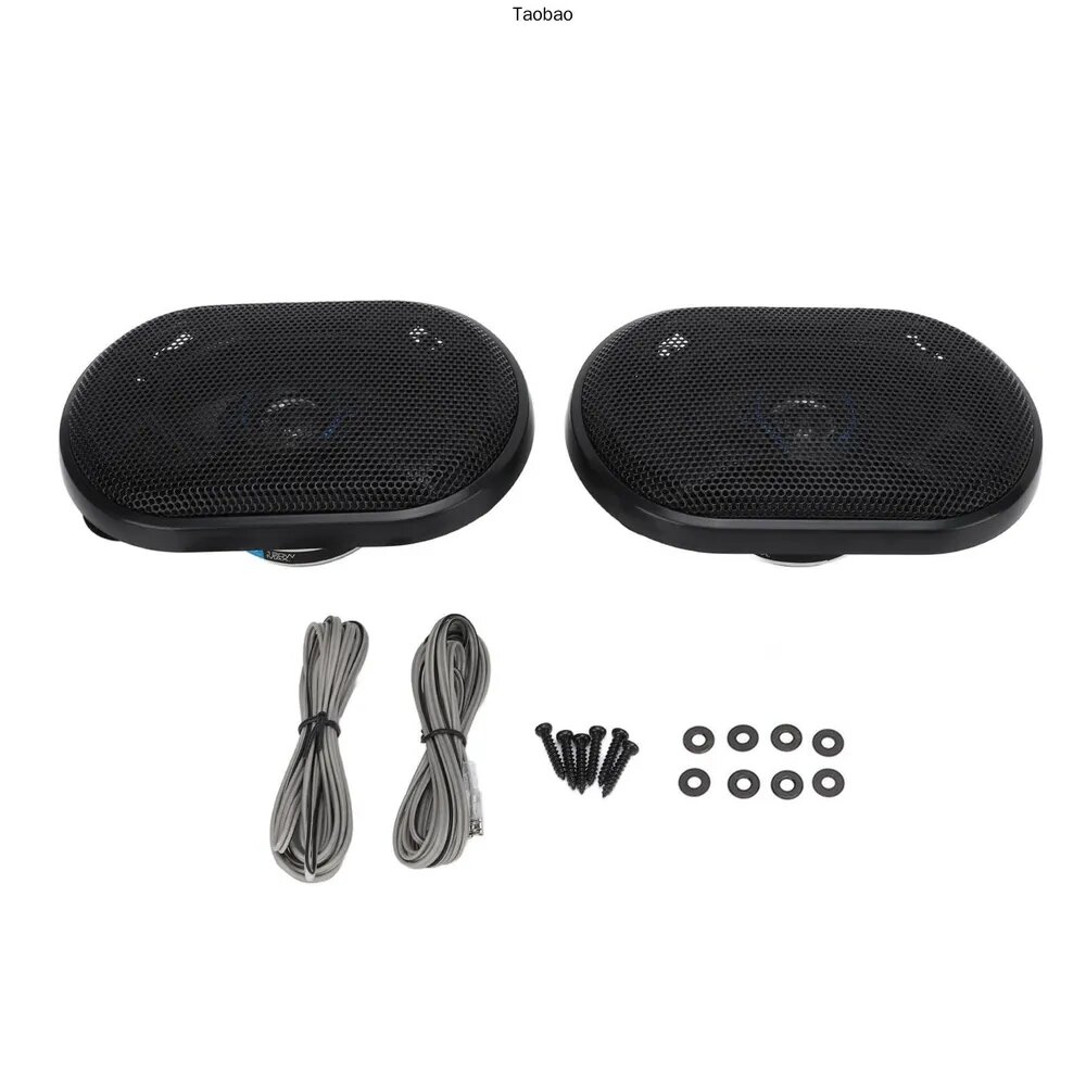 Колонки автомобильные 4x6in/10.2x15.2 см черные универсальные коаксиальные динамики