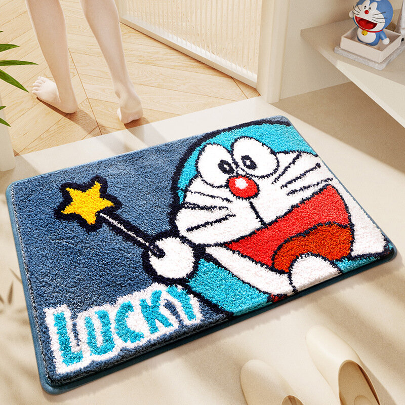 Коврик для ванной комнаты Dajiang Fresh Style, высокоабсорбирующий, нескользящий, для туалета, быстросохнущий, флокированный.