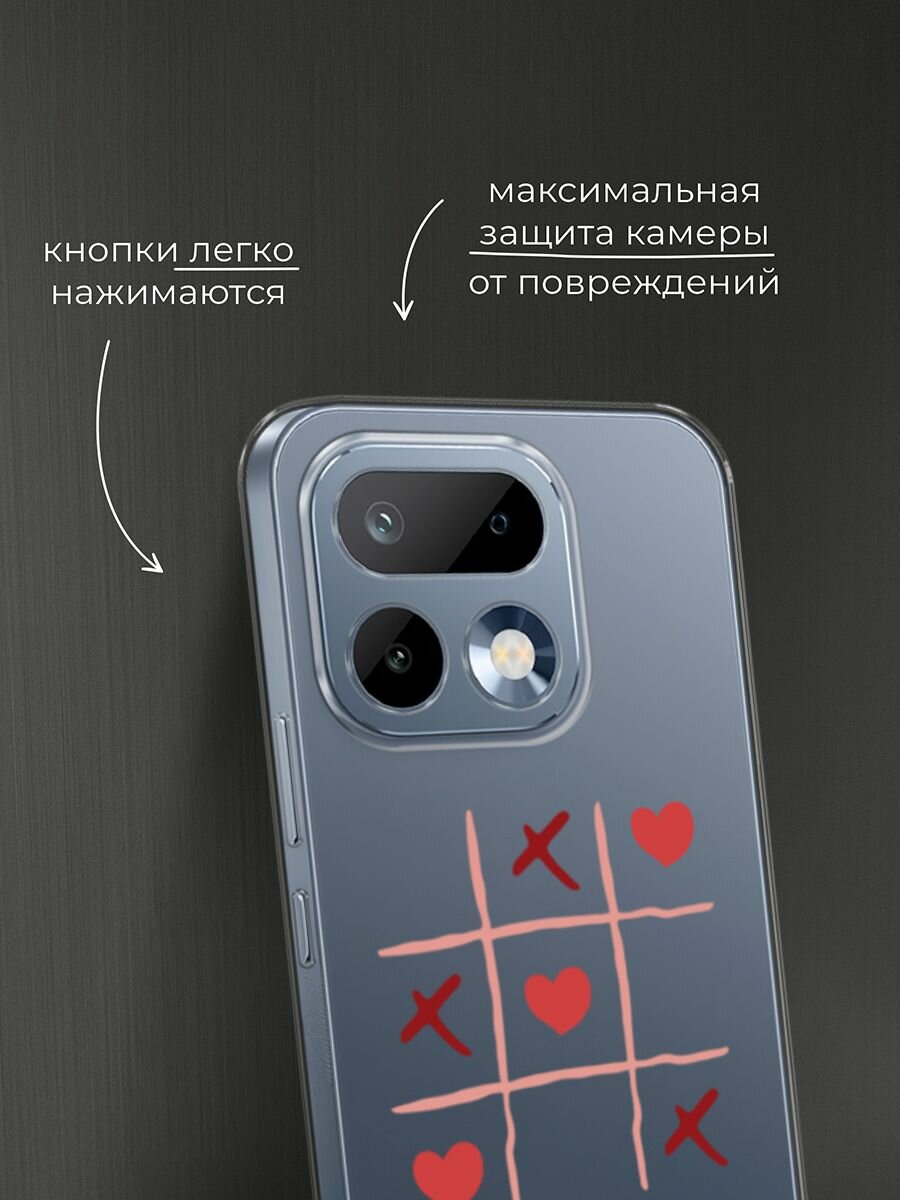 Чехол на Realme 16 Pro / Реалме 16 Про с принтом Love always wins, прозрачный — фото 1