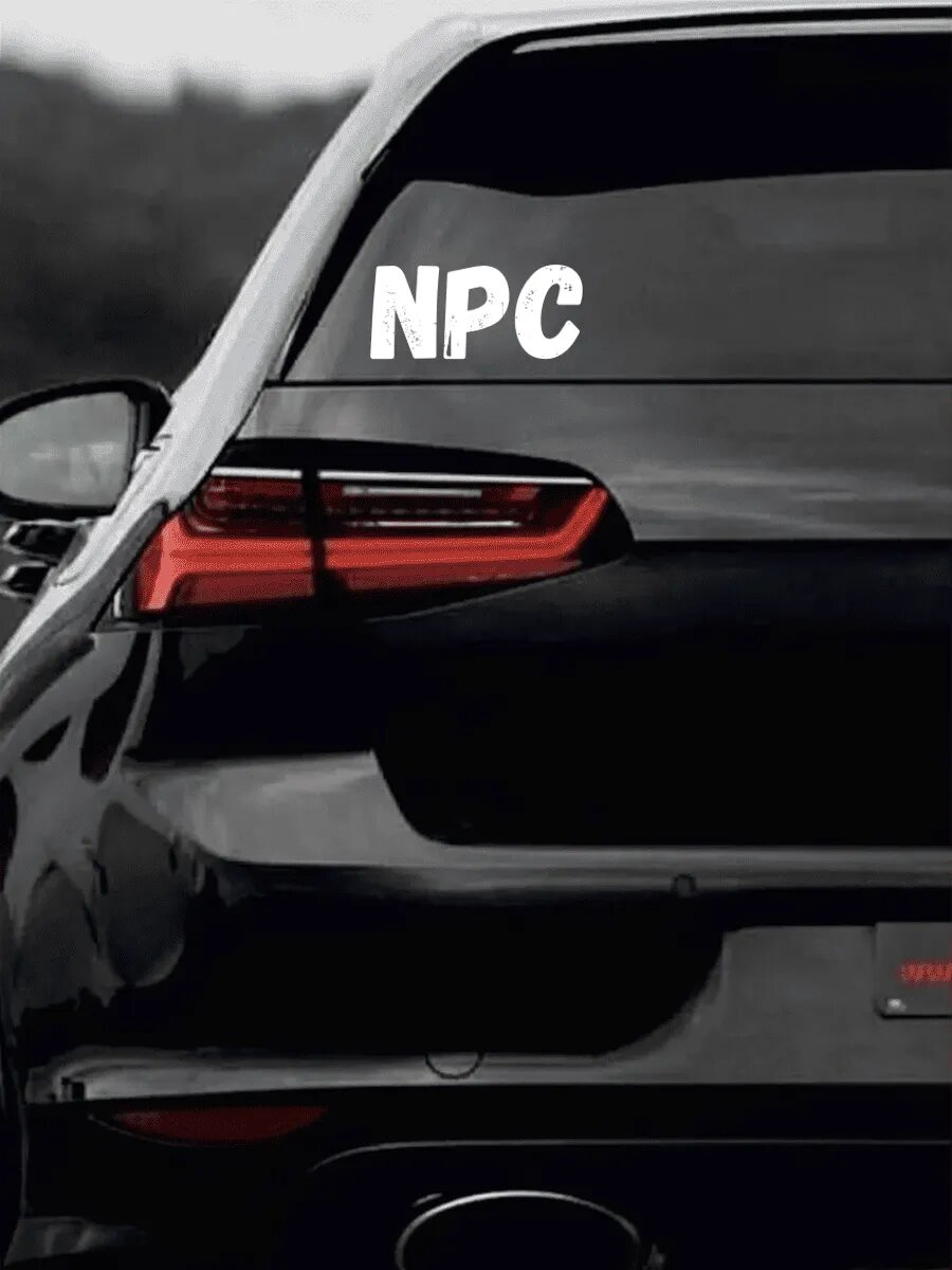 Наклейка на авто NPC 30 см