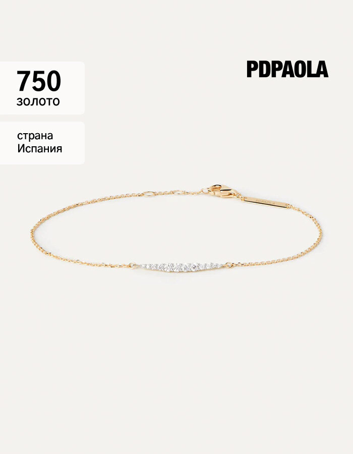 Браслет, желтое золото, 750 проба