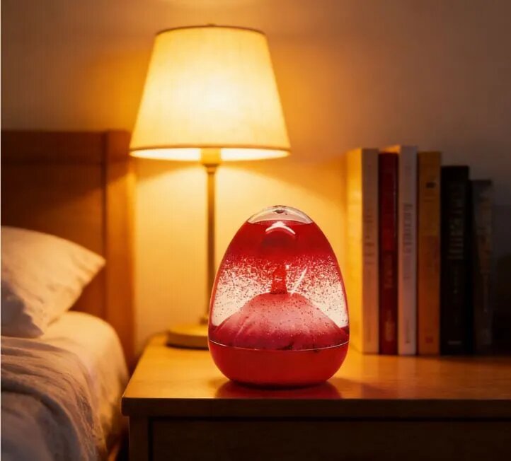 Украшение в виде песочных часов в форме яйца (красное)