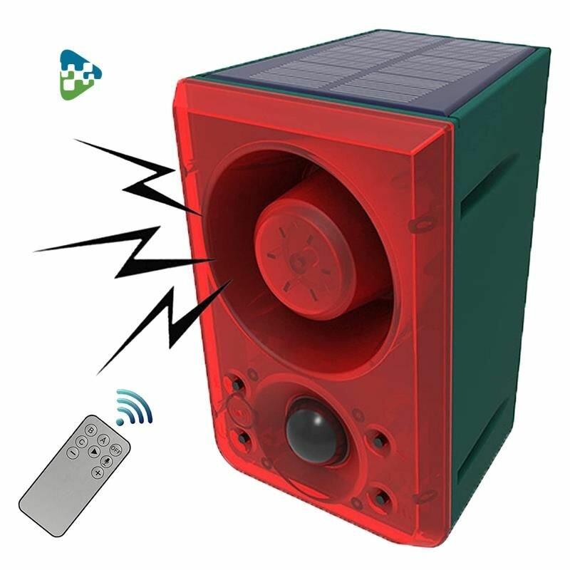 (T B A J) Уличная сигнализация датчиком движения на солнечных батареях с дистанционным управлением, 130 дБ Звуковая световая Сирена Охранная