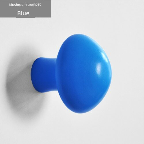 Современный грибовидный настенный крючок - синий, малый размер для гостиной, одиночный экземпляр