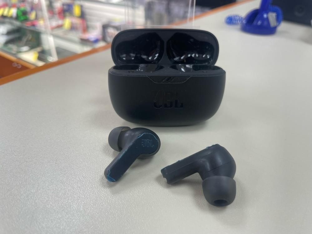 Беспроводные наушники JBL Wave Beam True Wireless Bluetooth Earbuds, цвет: черный, Б/У, Уценка