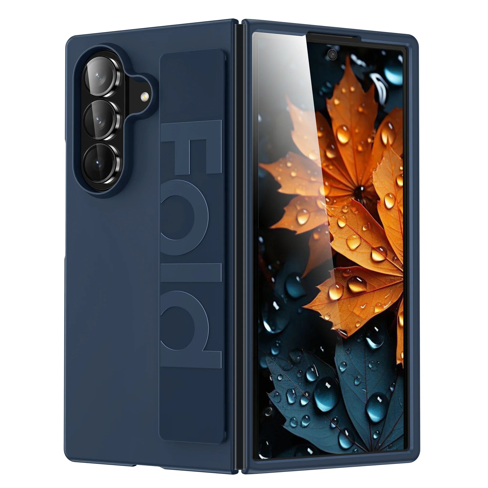 Складной чехол для Samsung Galaxy Z Fold3 5G, темно-синий