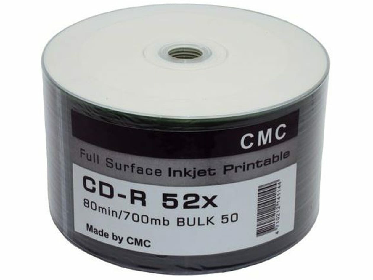 Диски CMC CD-R 80 52x Bulk Full Ink Print 50шт