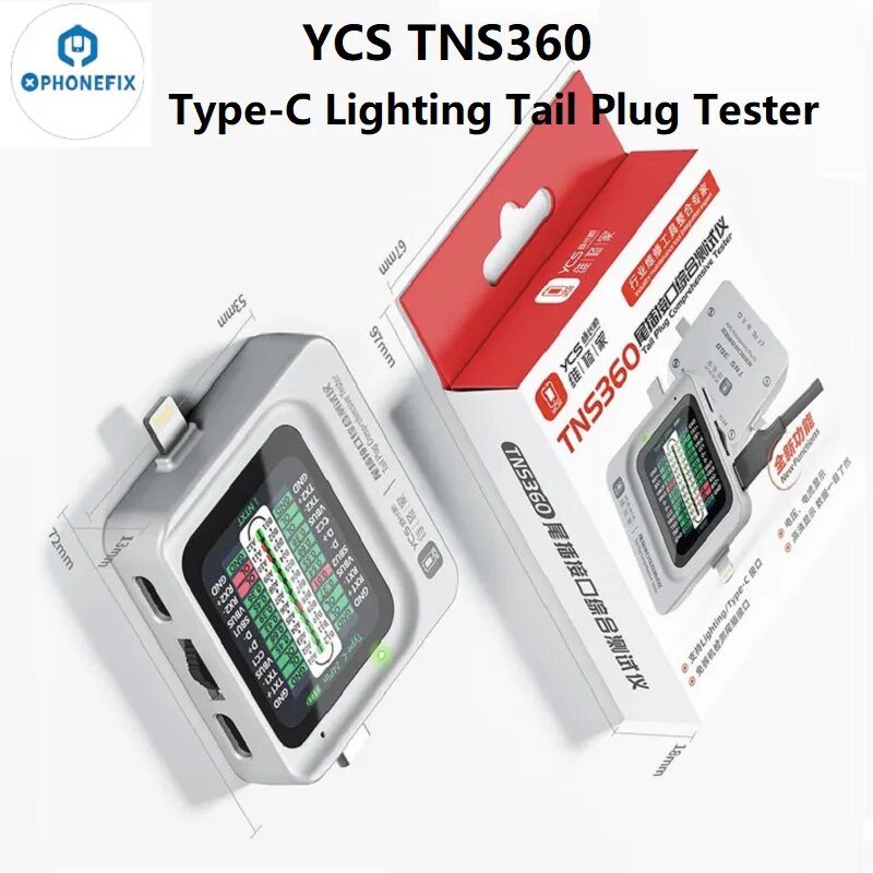 Welsolo YCS TNS360 Тестер хвостовых вилок Type-C