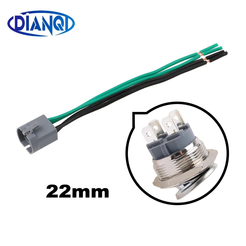 Металлическая кнопка-переключатель DIANQI 22 мм, Цвет: 5 PCS