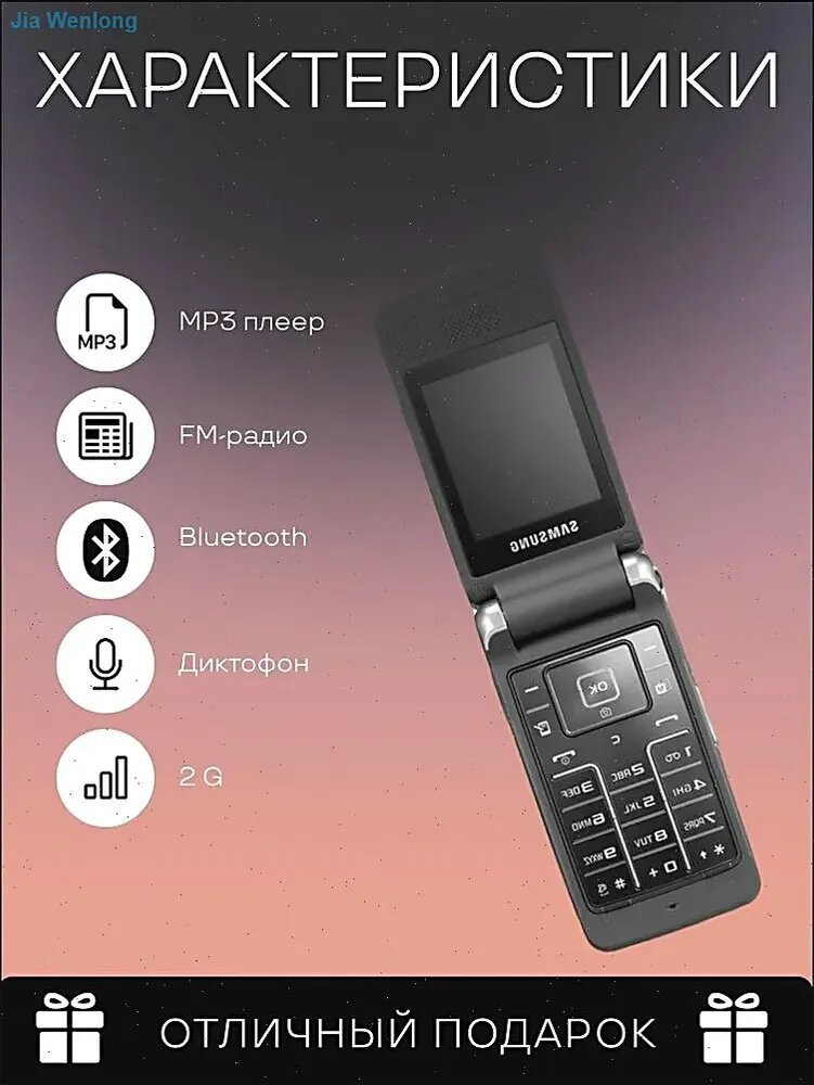 Samsung S3600i Мобильный телефон раскладушка, черный, 2.2 дюйма, 1 SIM, с FM-радио