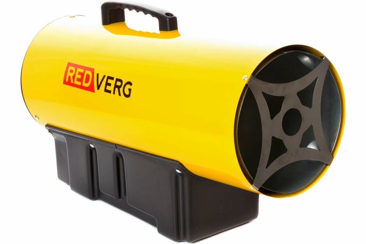 Газовый воздухонагреватель REDVERG RD-GH30T 5021352, 30 кВт, площадь обогрева до 300 м², жёлтый
