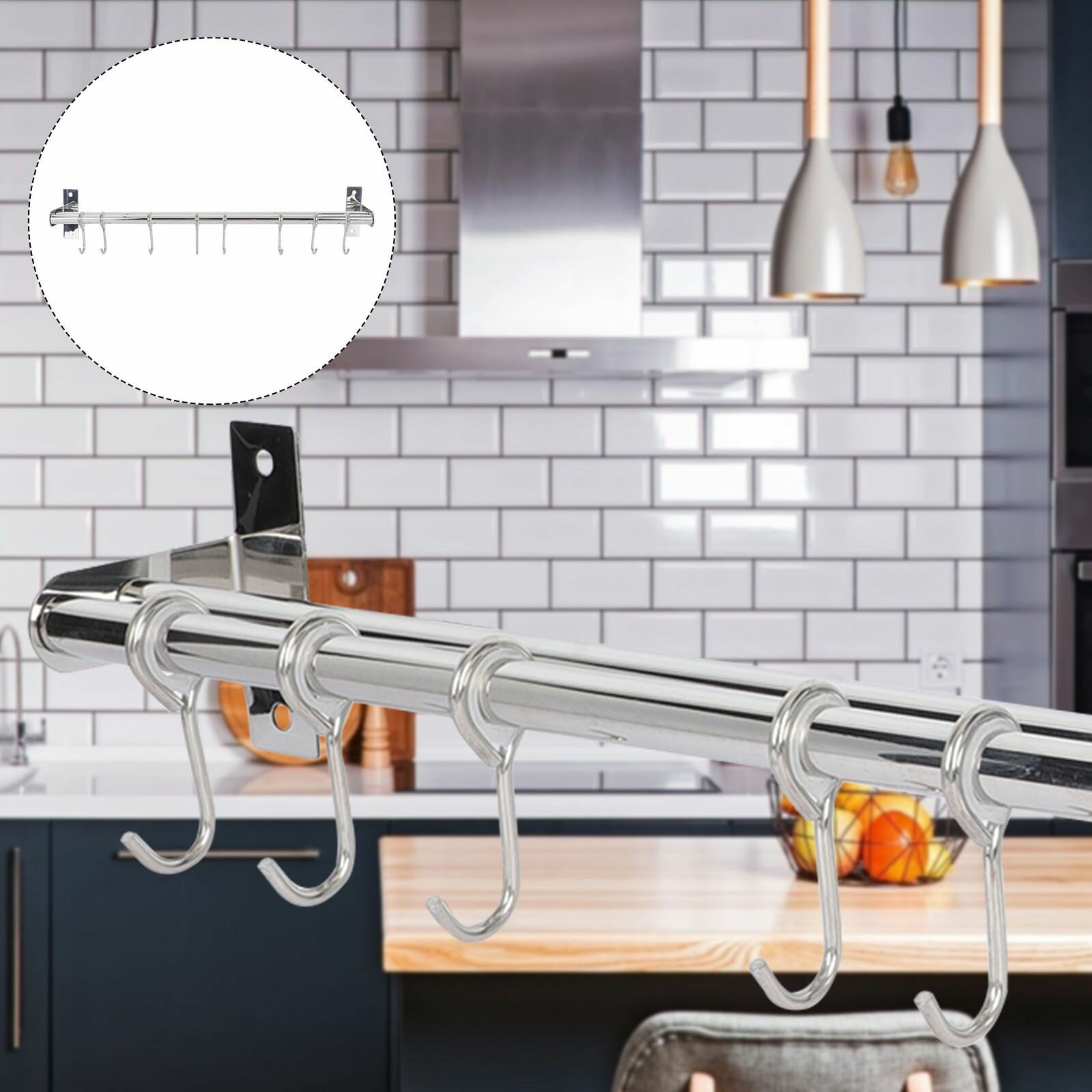 Рейлинг для кухни и ванной, 50.00 см х 8.50 см х 6.00 см