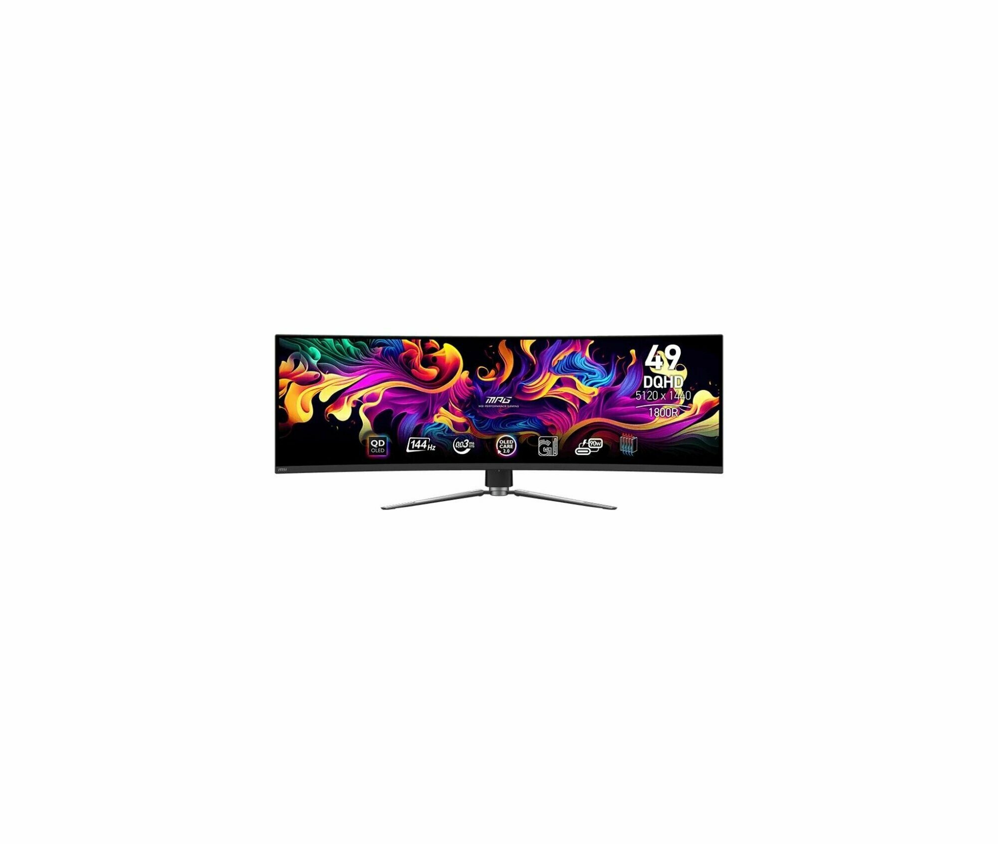 Монитор 49" MSI MPG 491CQP QD-OLED, 5120х1440, 144 Гц, QD OLED, черный (9s6-3fa84t-010)
