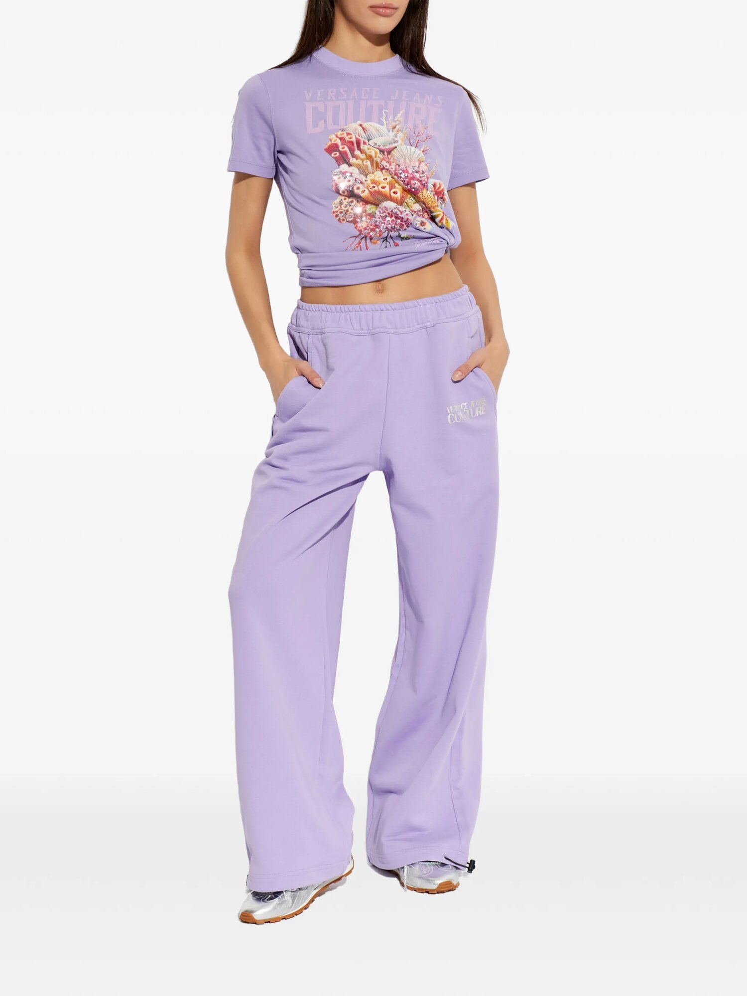 Футболка Versace Jeans Couture, размер 44, purple — фото 1