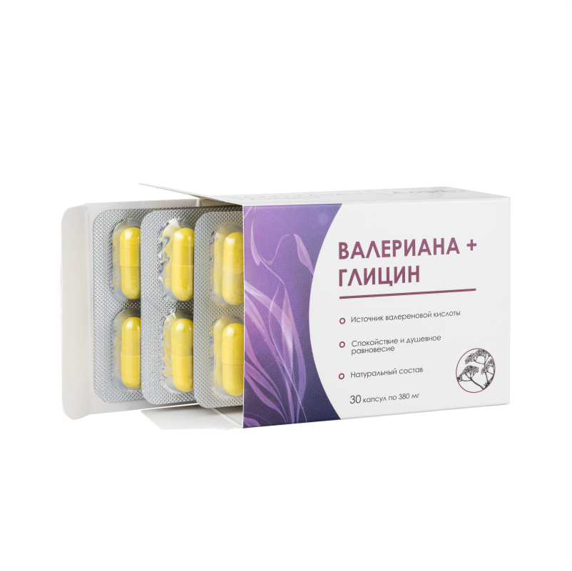 Валериана + Глицин, 30 кап / снимает тревожность / при нервной возбудимости / бессоннице / вялом мозге
