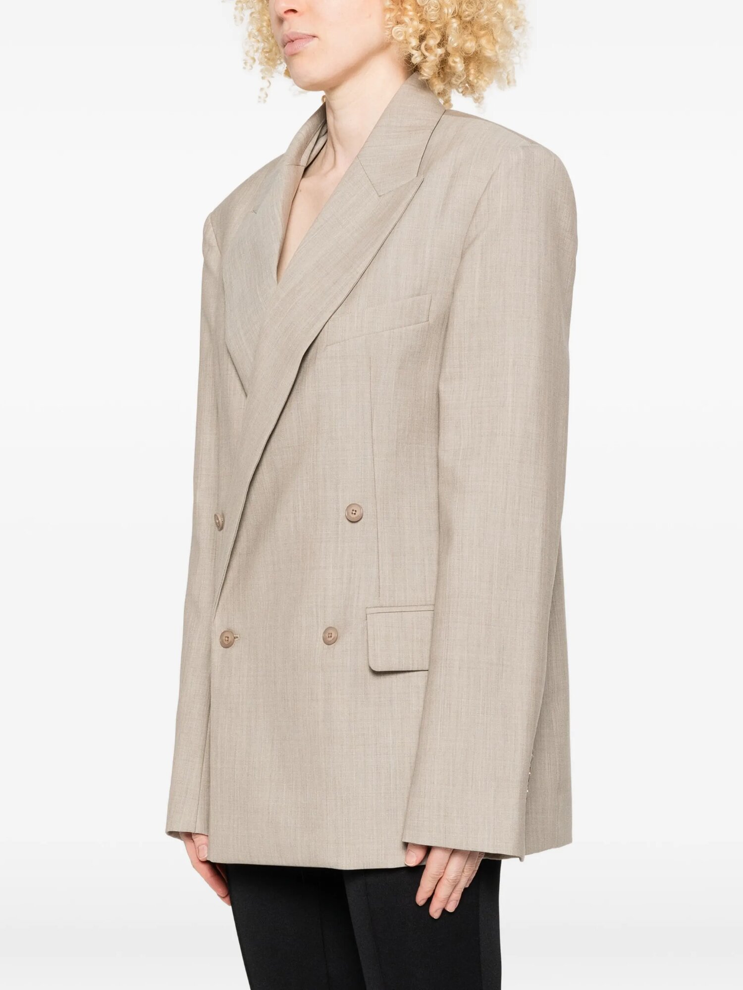 Пиджак The Frankie Shop Double-breasted blazer, размер XS-S, разноцветный — фото 1