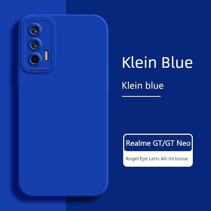 Защитный чехол из жидкого силикона для Realme Q5i - Клайн-синий, для защиты смартфона, премиум-качество