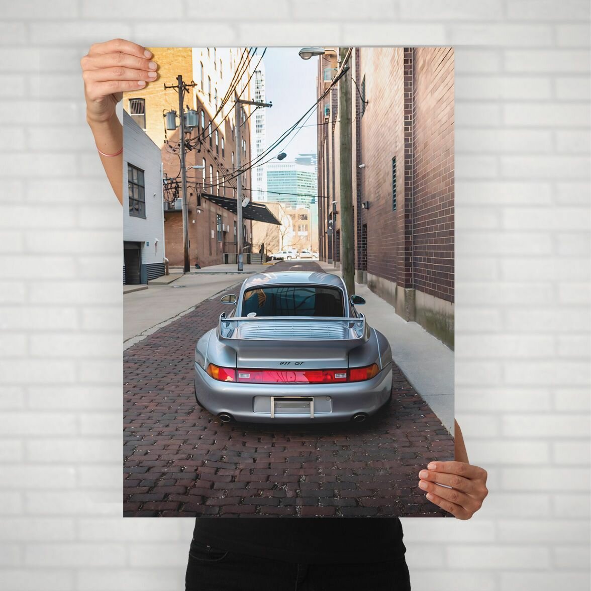 Плакат на стену для интерьера Культовые машины (Porsche 993 5) - Постер по легендарным и классическим ретро автомобилям формата А1 (60x84 см)