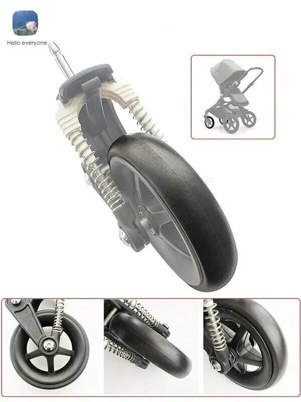 Колесо для детской коляски для Mitu Bebehao Tianrui TR18 Bugaboo Bee3/5 и Cameleon C3 переднее колесо, Yoya Plus 3, GB Pockit+all city, Libelle 2, Silver Cross Jet, Bugaboo Ant