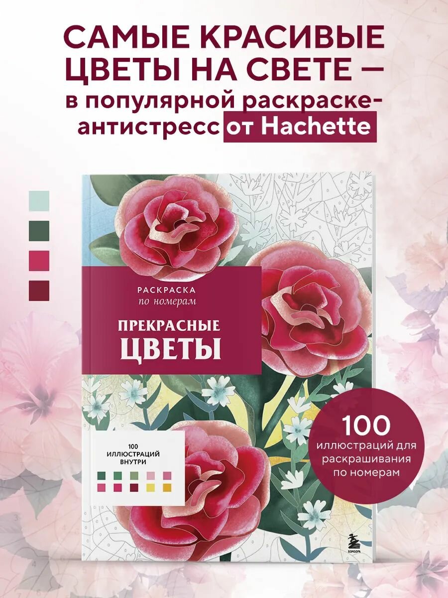 Прекрасные цветы. Раскраска по номерам