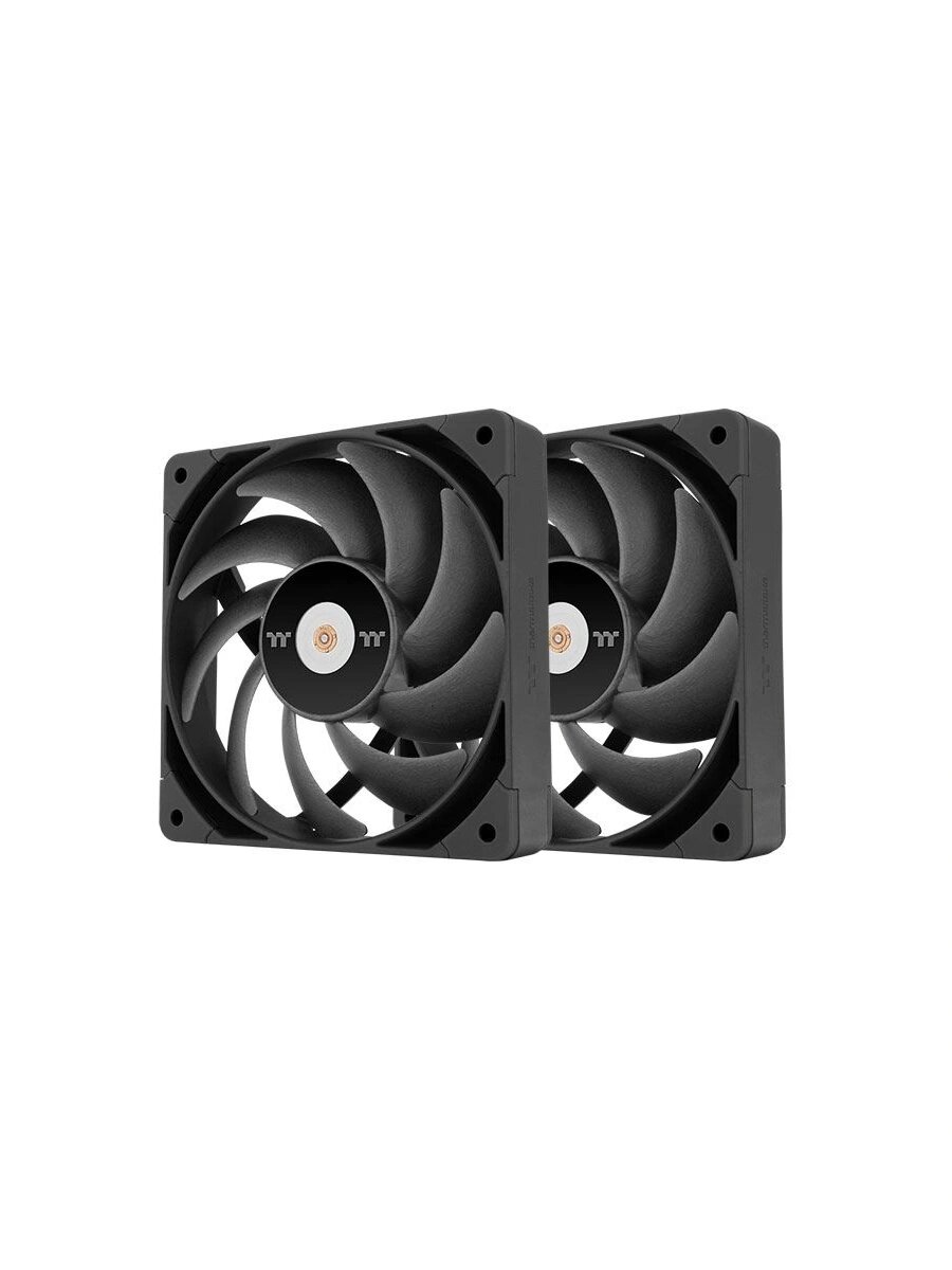 Вентилятор Thermaltake Toughfan 14 Pro 140х140x25 черный 4-pin (упак:2шт) (CL-F160-PL14BL-A) Ret