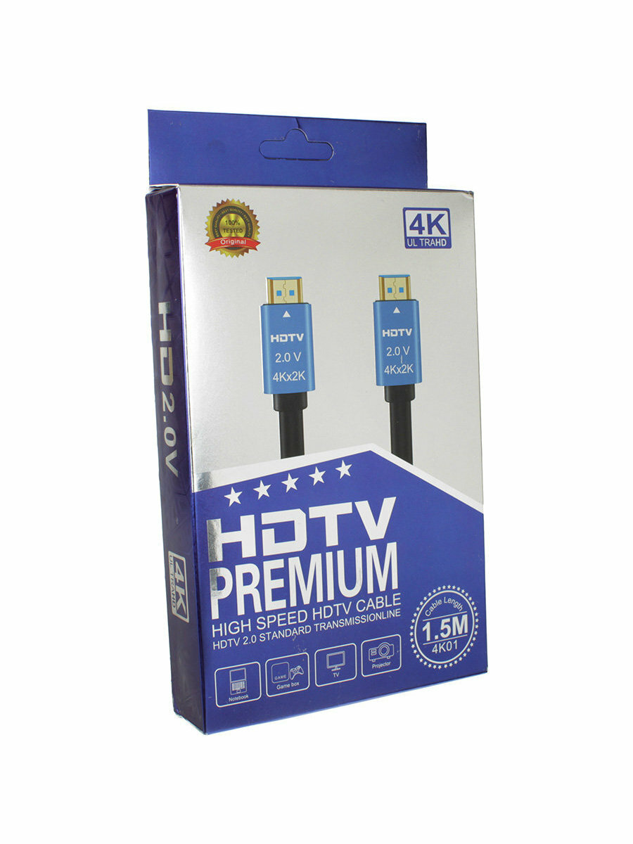 Шнур HDMI-HDMI 1.5м 4Кх2К high speed premium