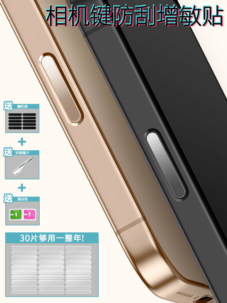 Защитная пленка для кнопки камеры iPhone 17 Pro — 20 шт. с 10 пылезащитными сетками и инструментами