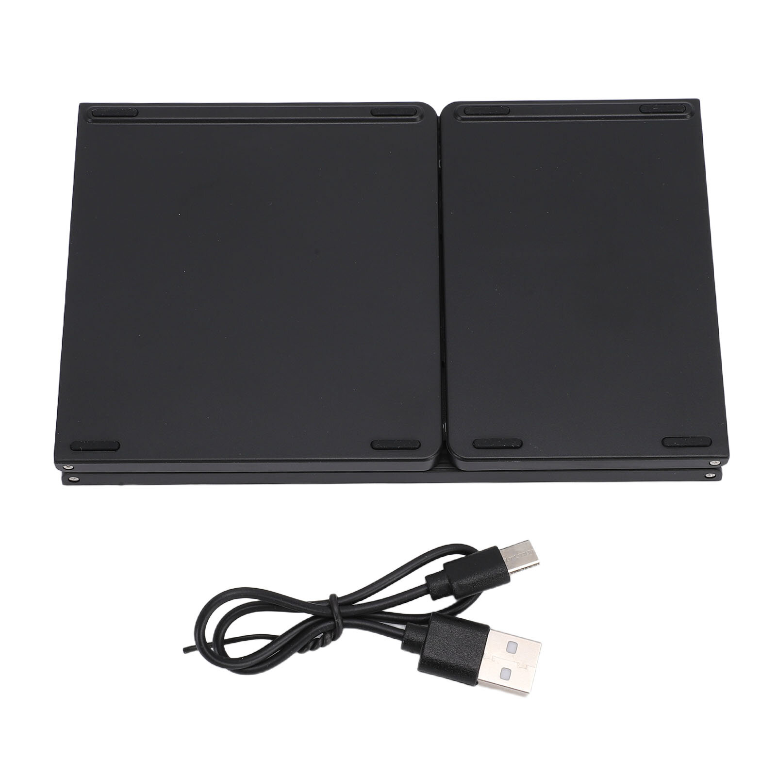 Складная Клавиатура с Тачпадом Bluetooth 5.1 3-Канальная Перезаряжаемая Портативная Беспроводная для Смартфона Планшета Ноутбука Черный