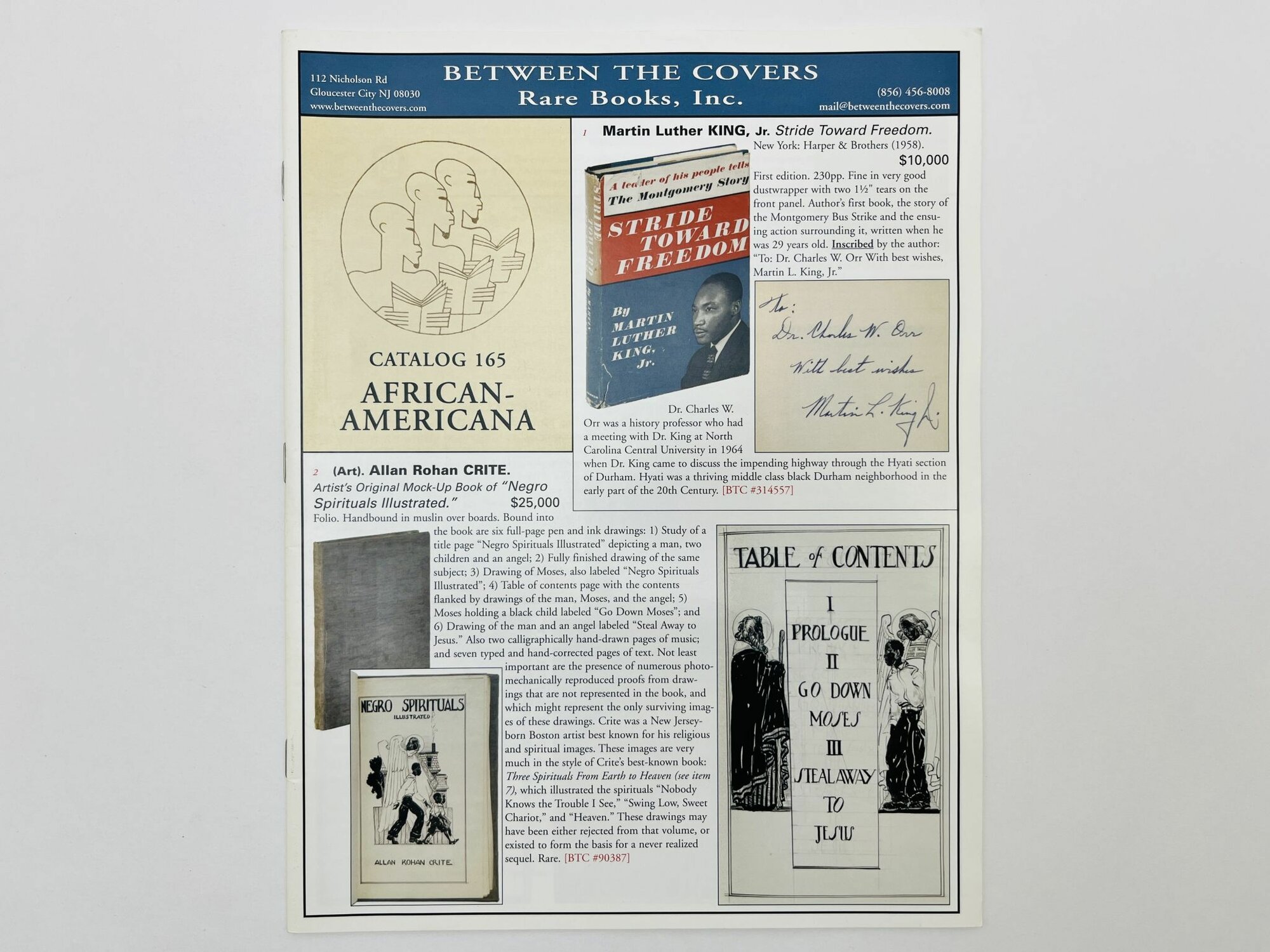 Between the Covers Rare Books. Catalog 165: African-Americana Афроамериканская история и культура: Редкие книги и документы