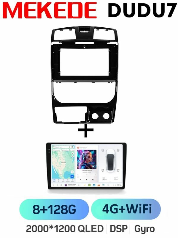 Магнитола Mekede 10" DUDU7 8/128 Gb для Great Wall Wingle 5 2011-2015 carpay Android