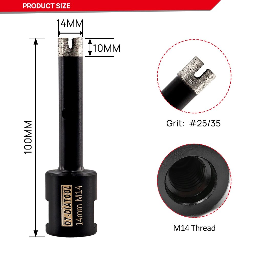 Алмазное сверло DT-DIATOOL 14 мм M14, 2шт