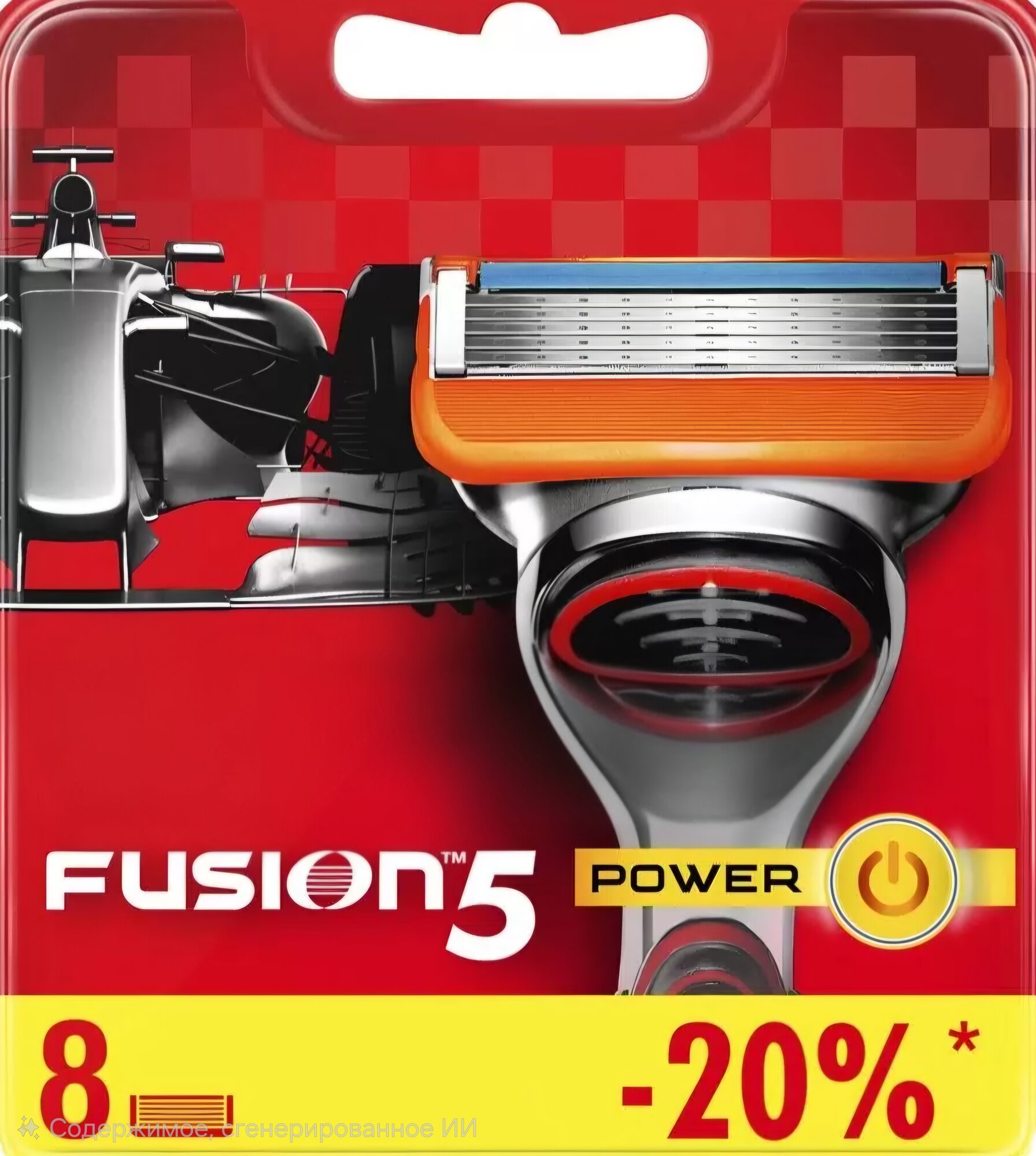 Сменные кассеты Gillette "Fusion5 ProGlide", для бритья, с вибрацией, 8 шт, красные