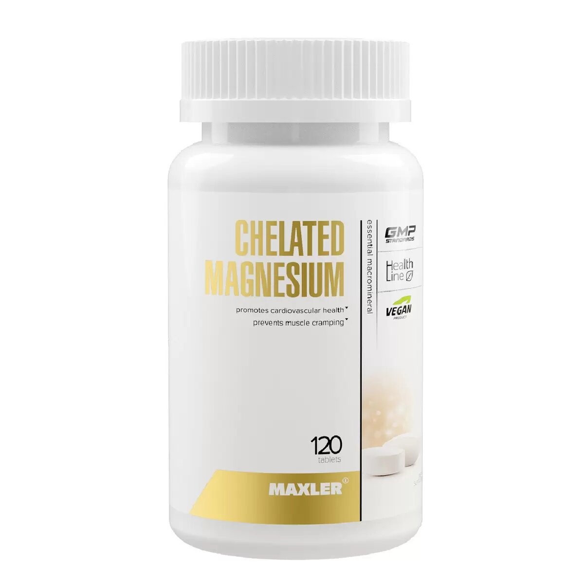 Магний в хелатной форме Maxler Chelated Magnesium, 120 таблеток