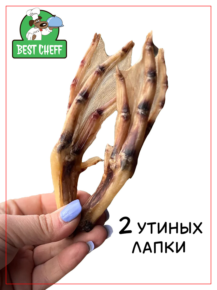 Две утиные лапки для собак. Натуральное лакомство.