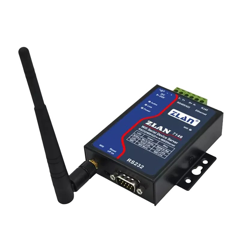 RS232 RS485 RS422 преобразователь последовательного порта к Wi-Fi, IOT сервер ZLAN7146, Поддержка порта Modbus