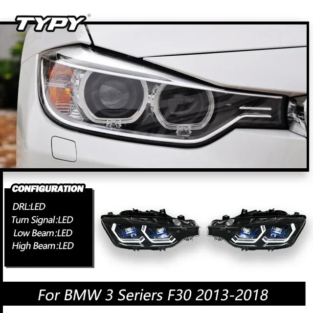 Фары для автомобилей TYPY для B-MW 3 серии 2015-2018 F30 Фара с LED-проектором Свет дневного хода Автомобильные аксессуары