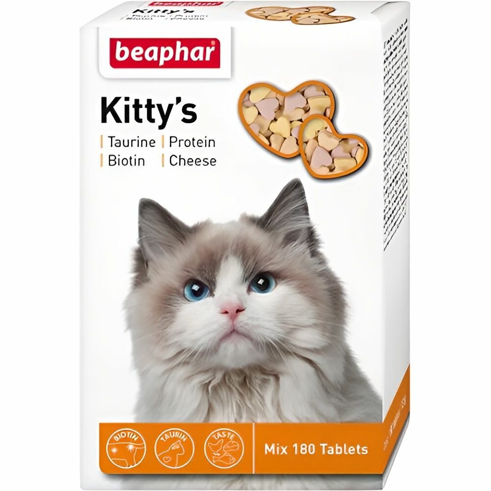 Витамины Kitty's Mix для кошек смесь 180 таблеток