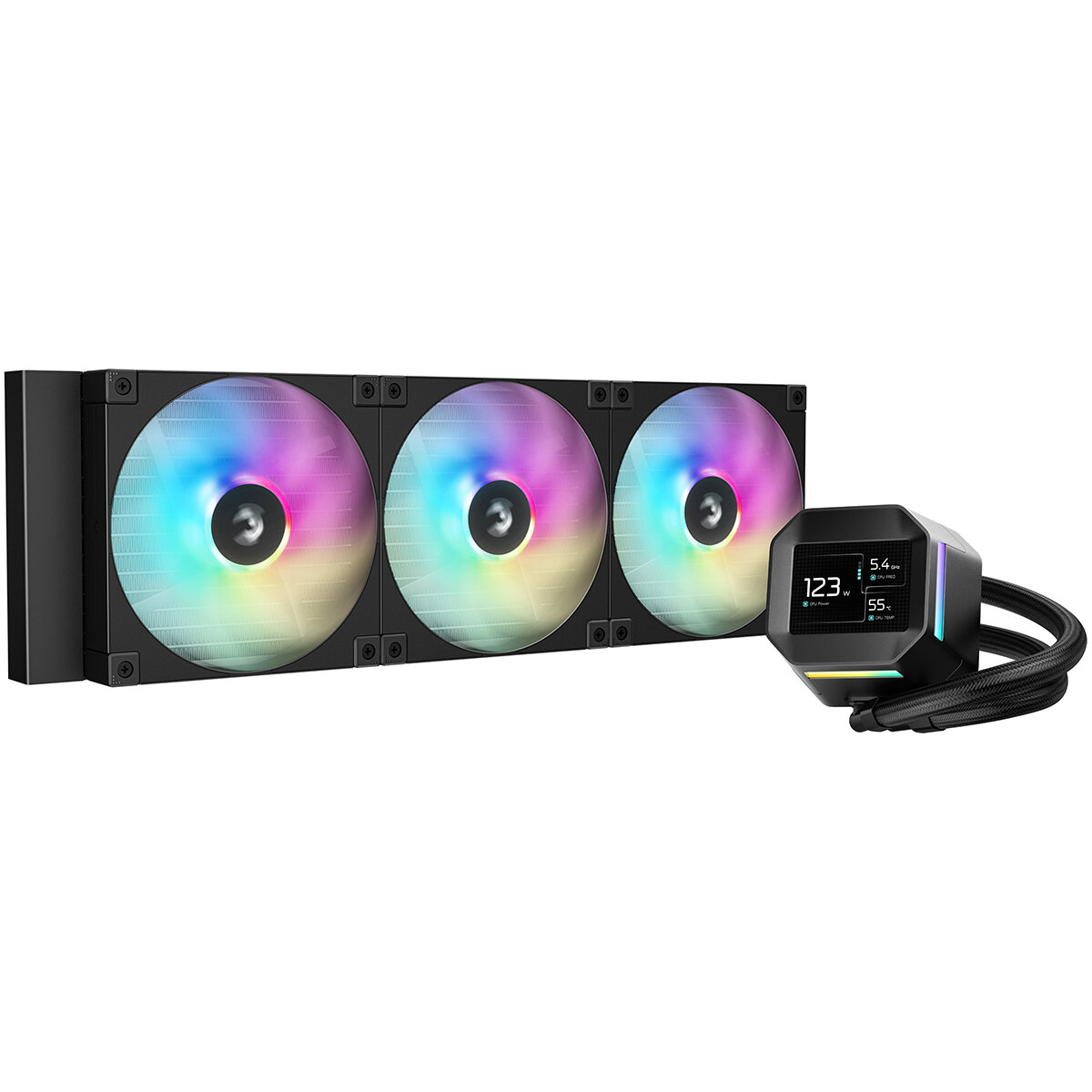 Жидкостная система охлаждения Deepcool SPARTACUS 420, Черный (R-SPT420-BKDSMP-G-1)