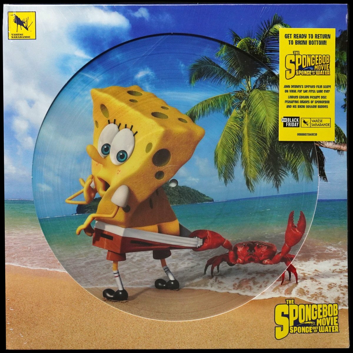 Виниловая пластинка Varese Sarabande John Debney – Spongebob Movie: Sponge Out Of Water (Music From The Motion Picture) (picture disc (пикчер диск))