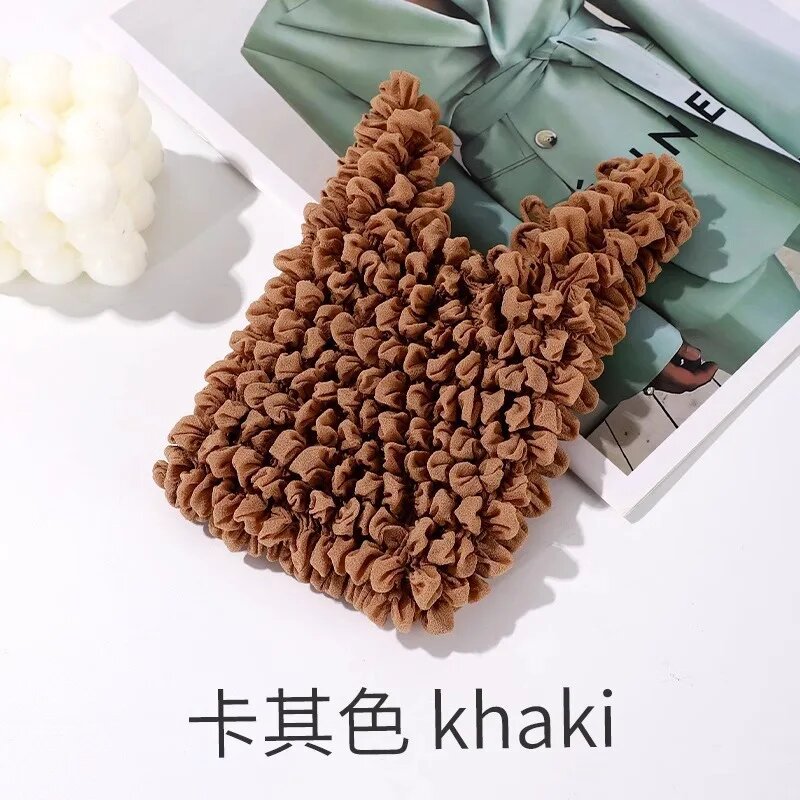 Бежевая мини-сумка из полиэстера, khaki