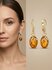 Серьги AMBER Land, искусственный камень, коричневый