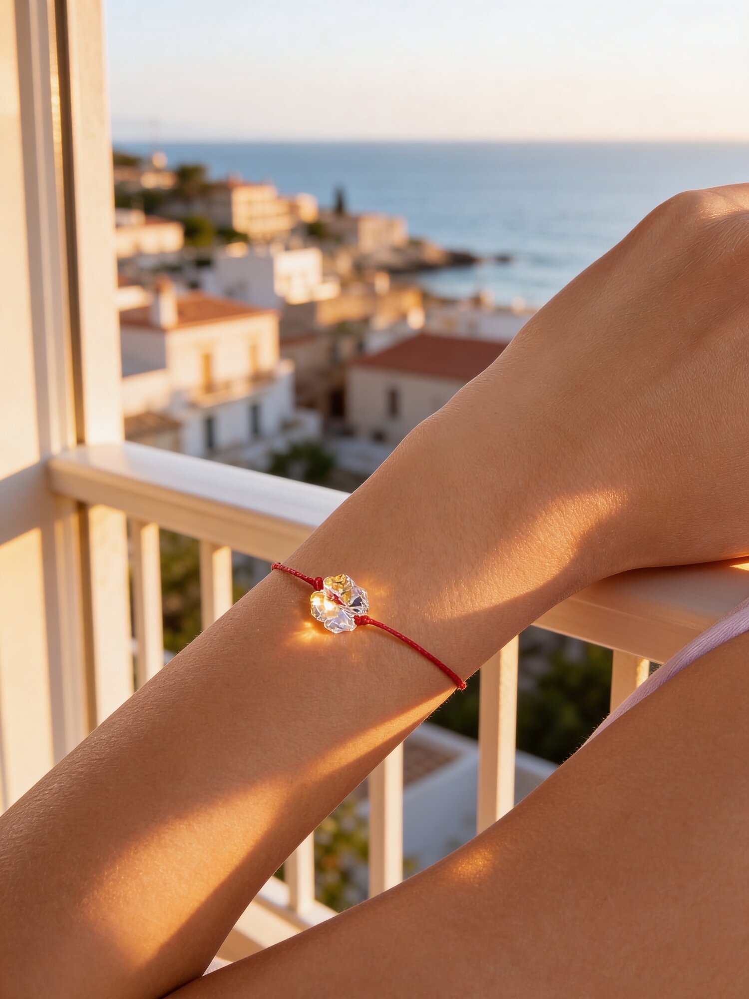 Браслет-нить, кристаллы Swarovski