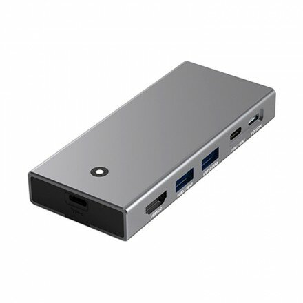 Док станция USB Type C 5 в 1 c внутренними отсеком для NVME SSD