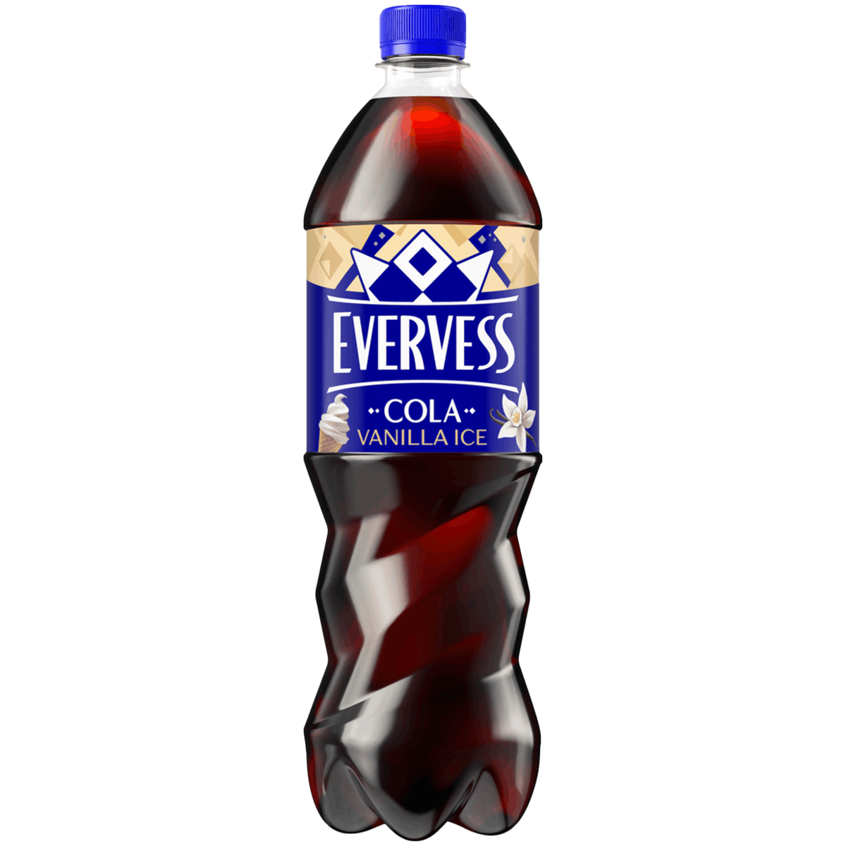 Напиток газированный Evervess Cola Vanilla Ice Кола со вкусом ванильного мороженого 1 л ПЭТ