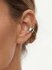 Серьги каффы LU Jewel, серебро, 925 проба, родирование, размер 12 мм, длина 1.2 ...