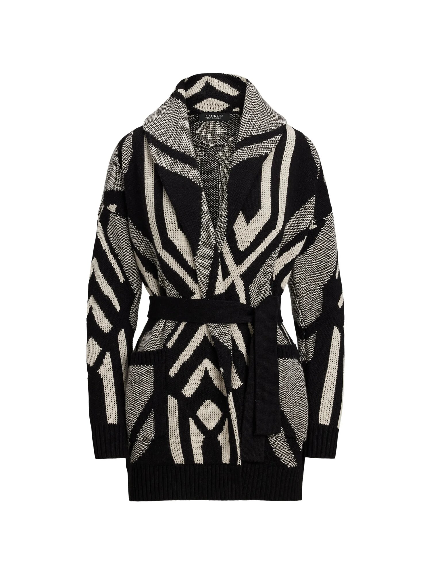 Кардиган Geometric-pattern belted cardigan