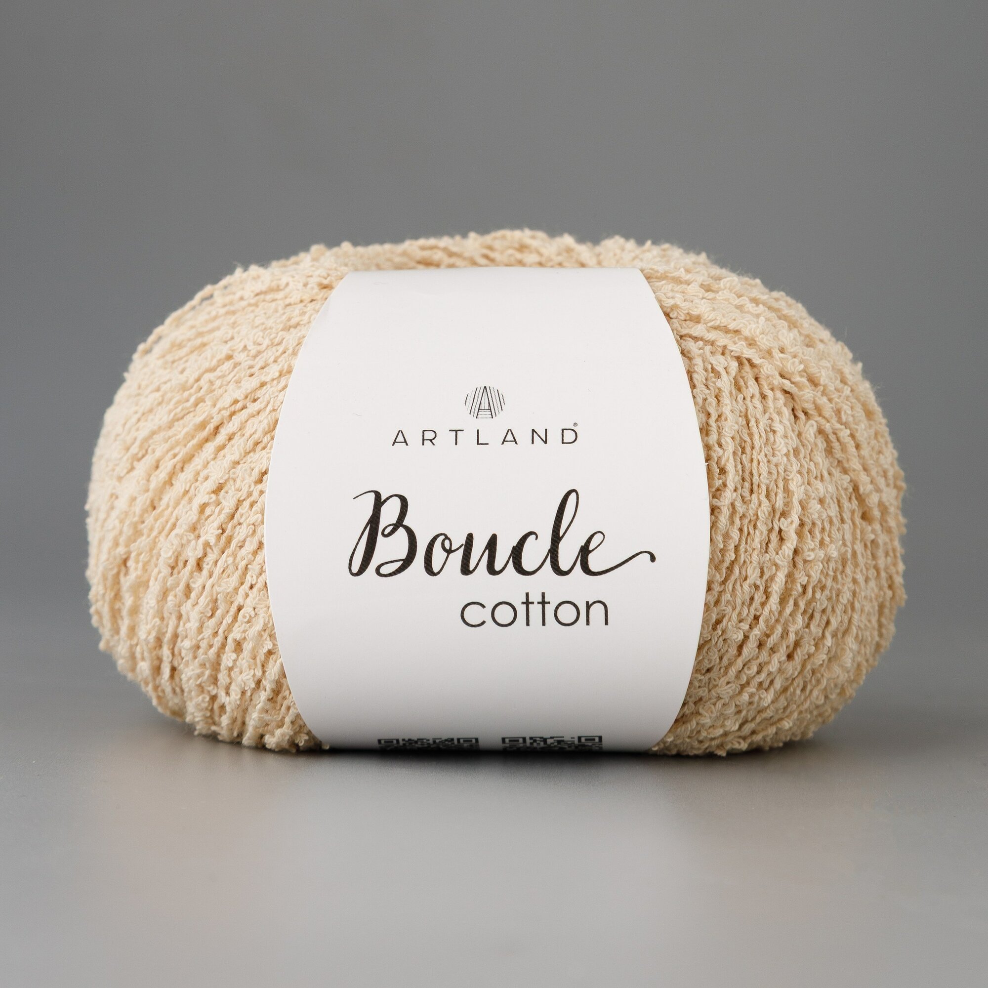 Пряжа для вязания Boucle Cotton Artland 1 моток (325 м, 50 гр), цвет 05 бежевый