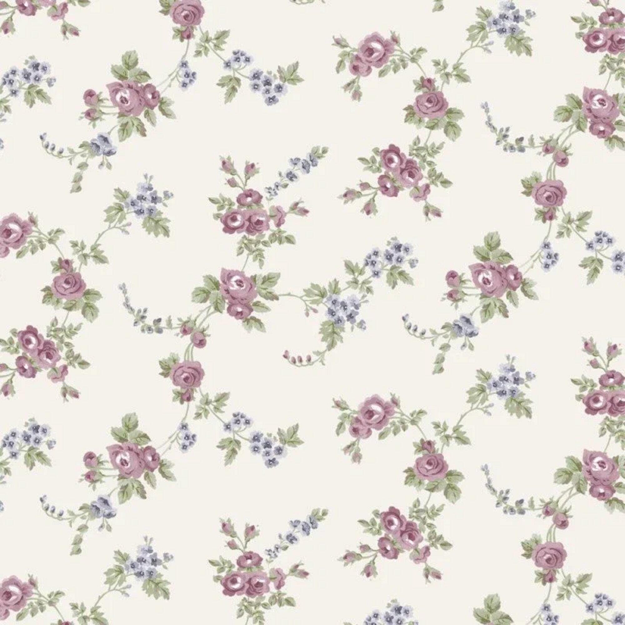 Обои Aura Flourish AF37707; 0,53х10,05 м. , бумага , розовый, Малиновый